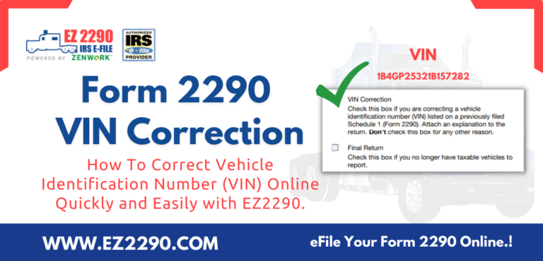 Form 2290 VIN Correction Archives - EZ2290